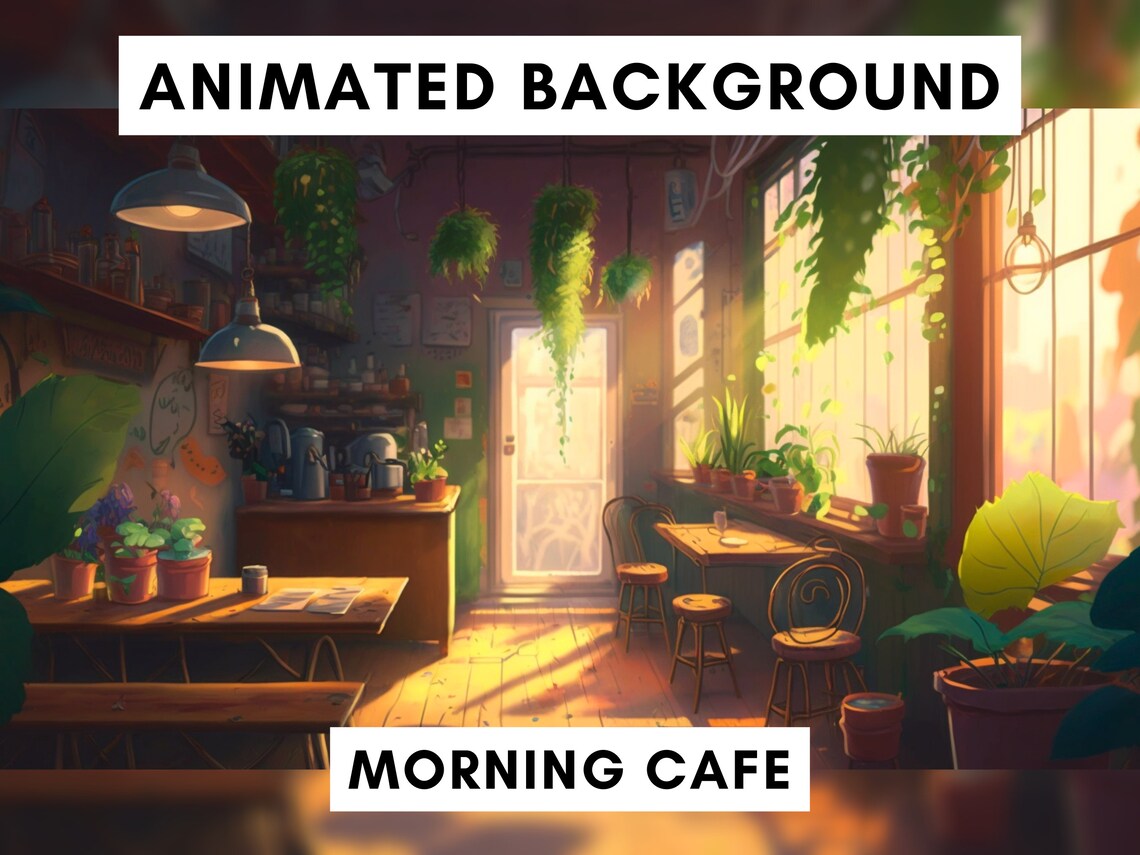 Animated Background for Twitch, Cozy Cafe, Lofi Stream Overlay, Looped ...