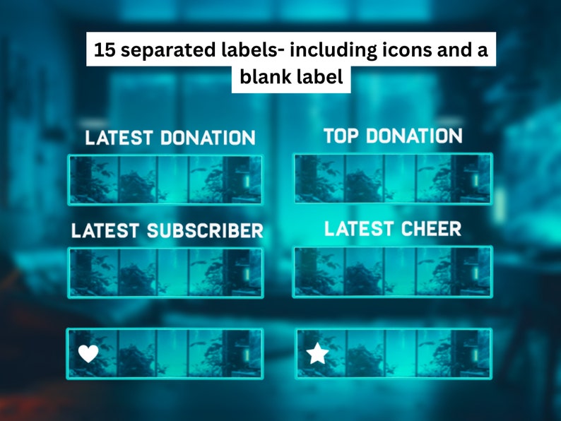 Animated Stream Package for Twitch, Stream Overlay, Animated Background ...