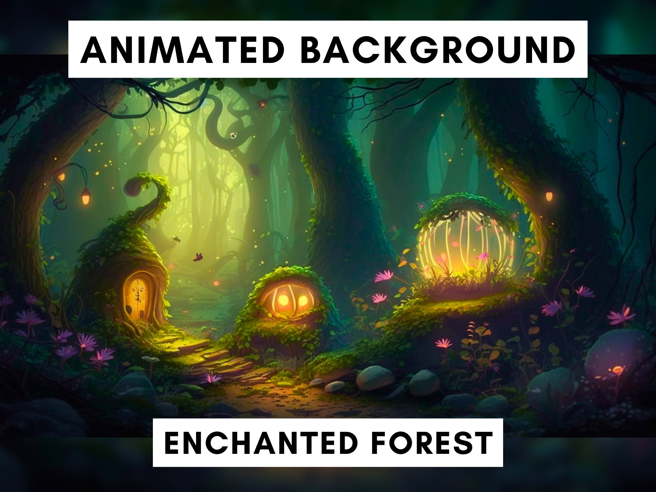 Vtuber Animated Background for Twitch, Enchanted Forest, Vtuber ...