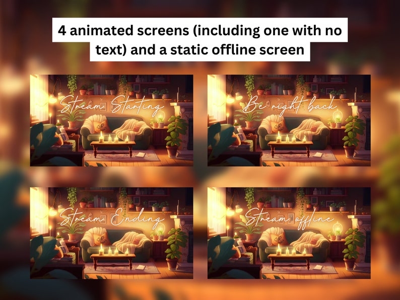 Animated Stream Scenes for Twitch, Animated Screens Twitch, Animated ...