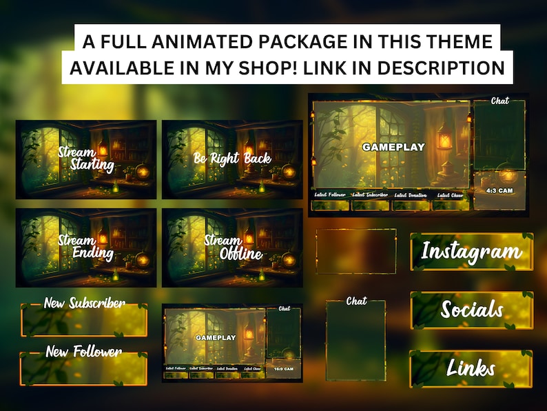 Animated Stream Scenes for Twitch Animated Screens Twitch - Etsy