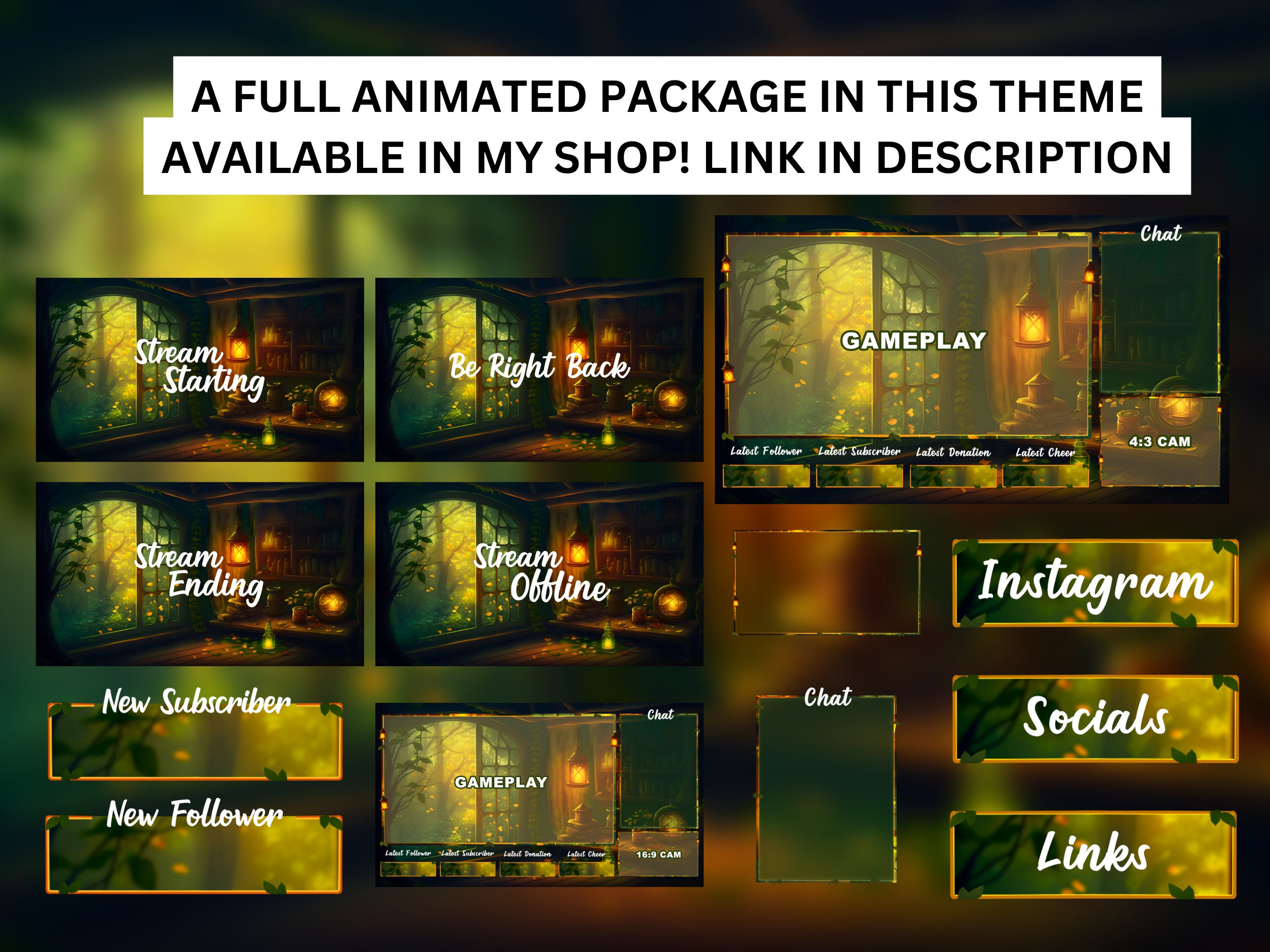 Animated Stream Scenes for Twitch Animated Screens Twitch - Etsy