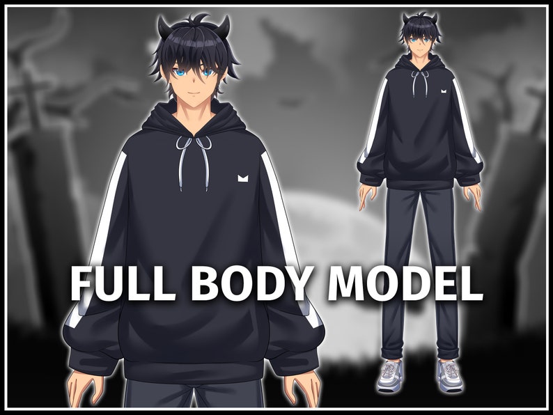 Male Vtuber, Premade Vtuber Model, Fully Rigged, Ready to Use, Vtube ...