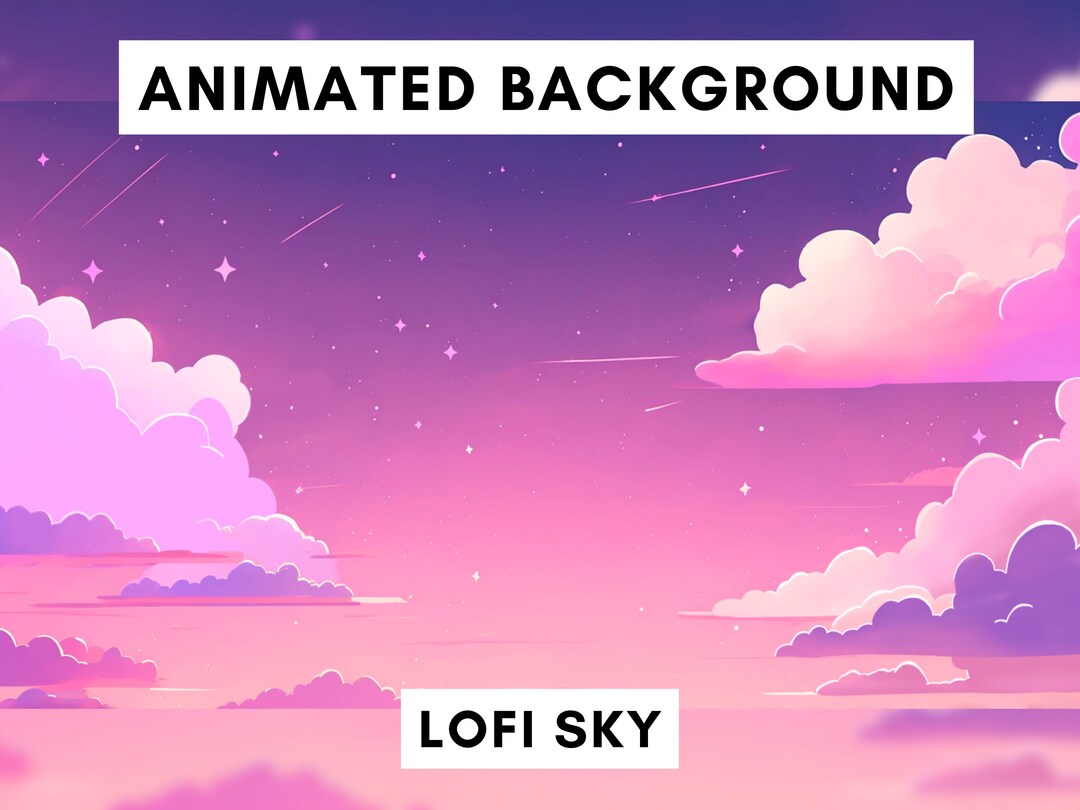 Vtuber Animated Background for Twitch, Lofi Night Sky, Lofi Stream ...
