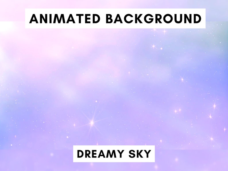 Vtuber Animated Background for Twitch, Blue Dreamy Sky, Lofi Stream ...