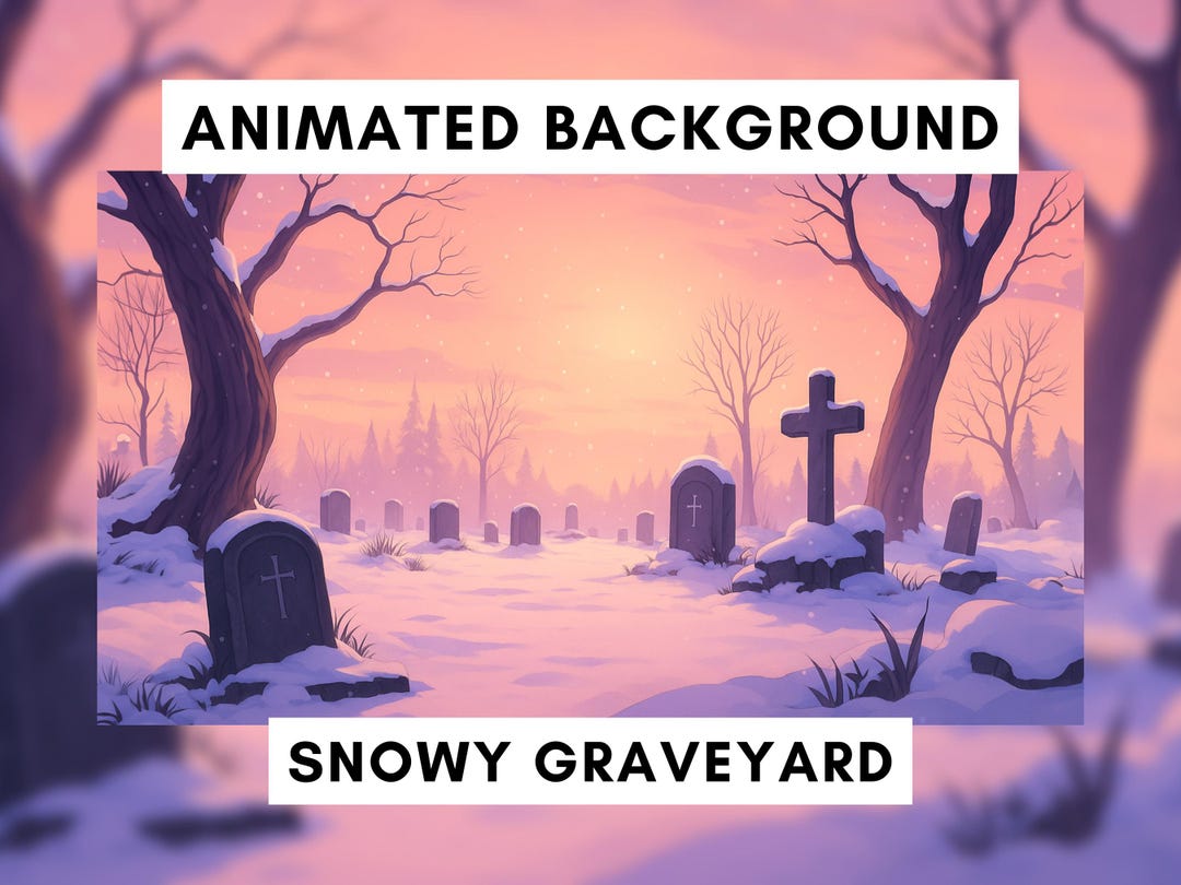 Vtuber Animated Background for Twitch, Spooky Graveyard, Halloween ...