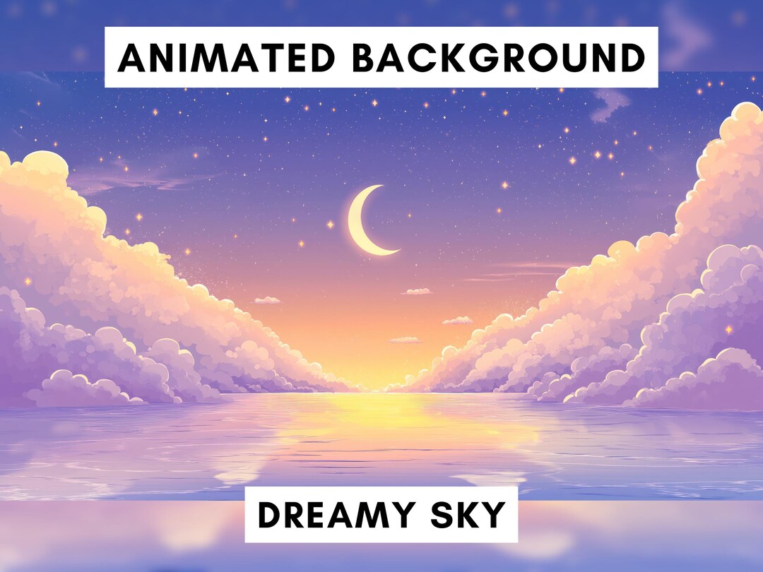 Vtuber Animated Background for Twitch, Dreamy Sky, Shooting Stars ...