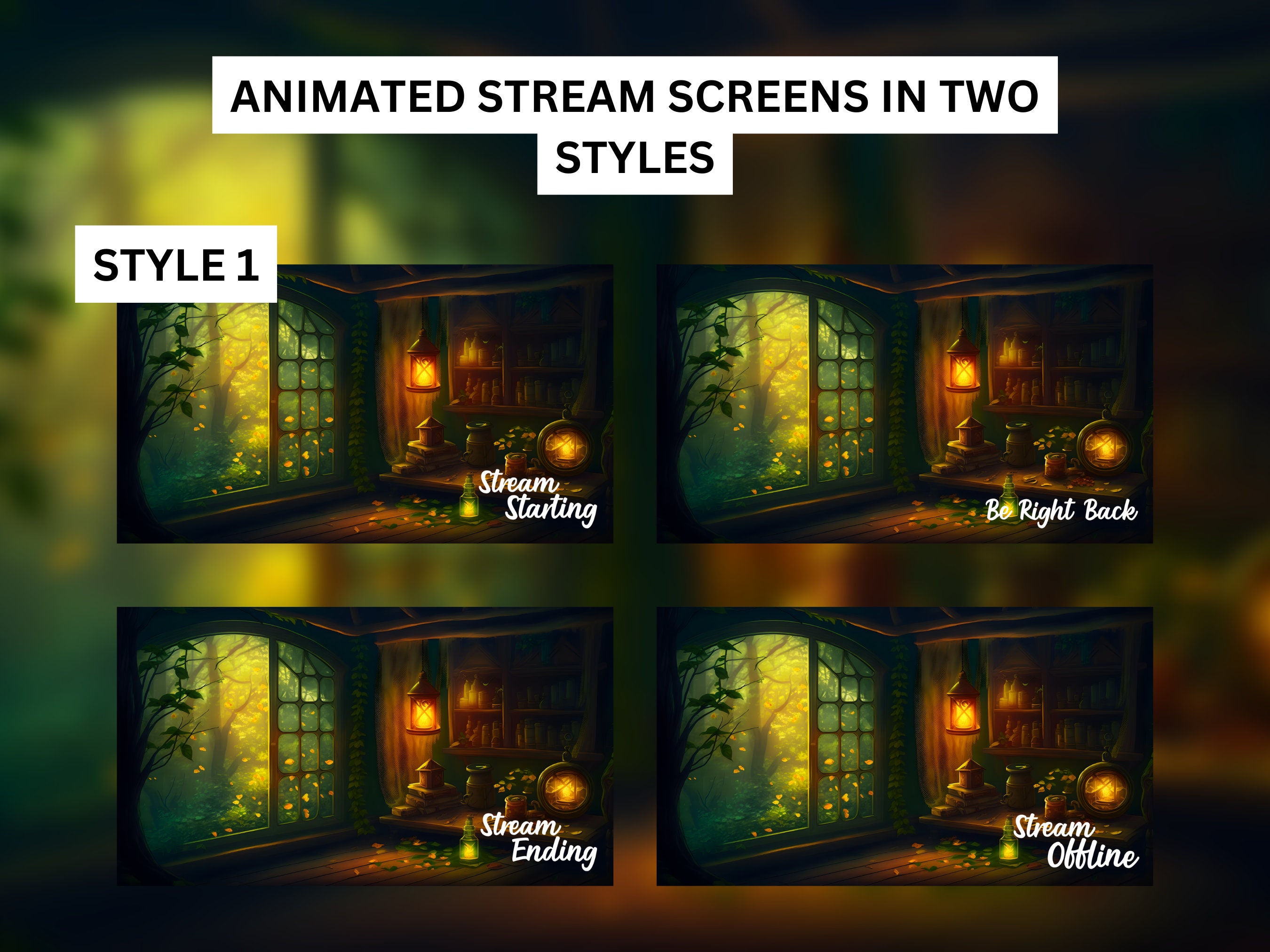 Animated Stream Scenes for Twitch Animated Screens Twitch - Etsy