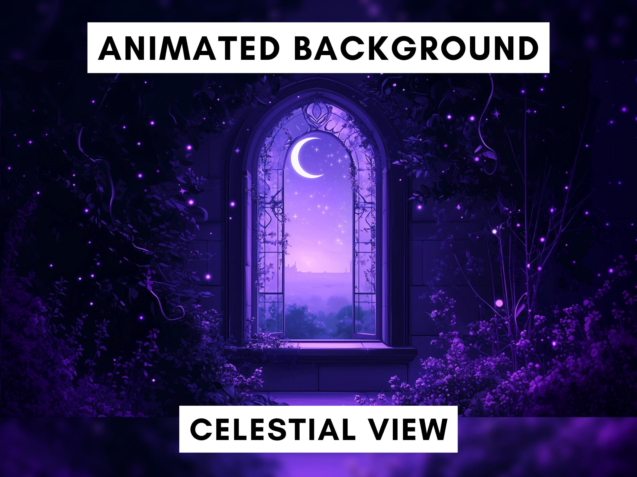 Animated Background for Twitch, Witch Room, Magical Window, Celestial ...