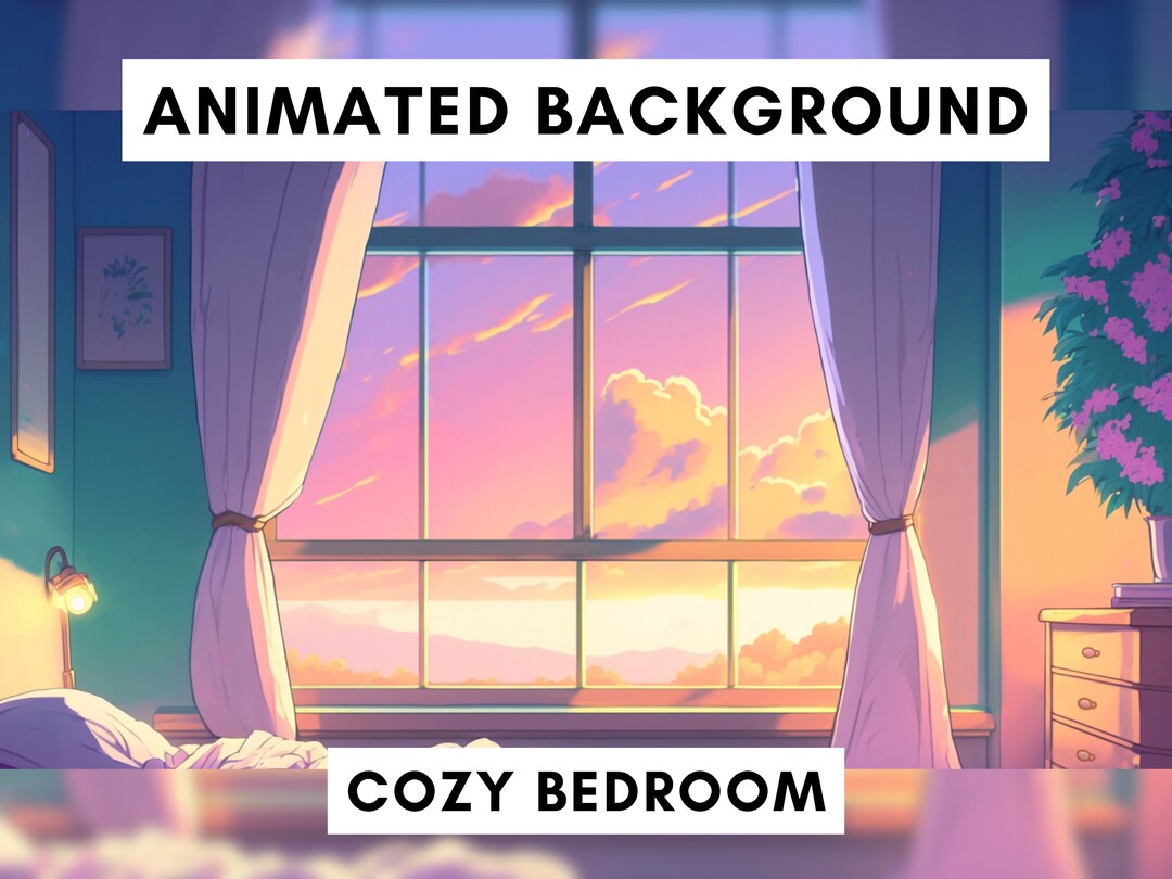 Vtuber Animated Background for Twitch, Lofi Bedroom Window, Lofi Stream ...