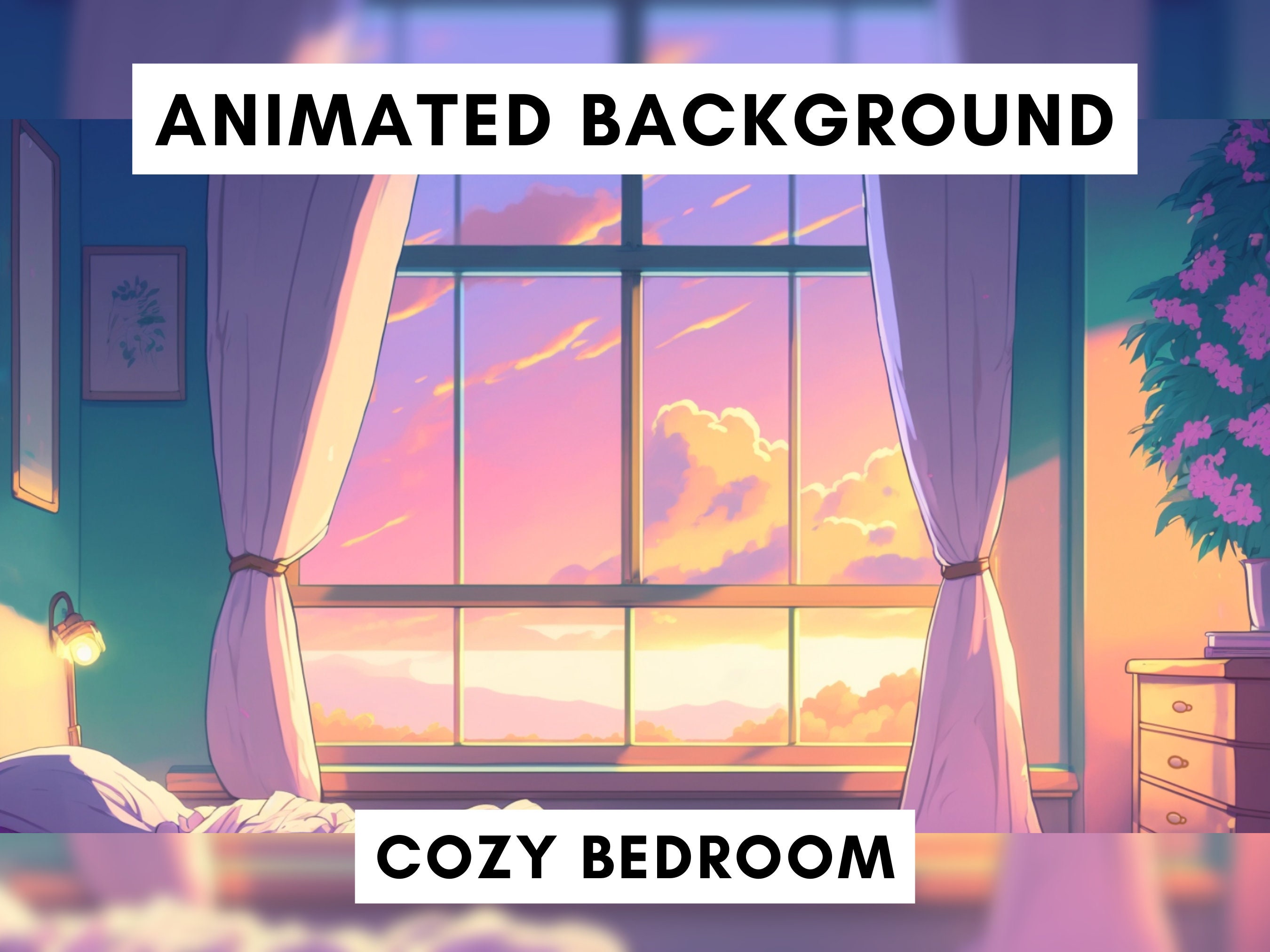Vtuber Animated Background for Twitch Lofi Bedroom Window - Etsy Canada