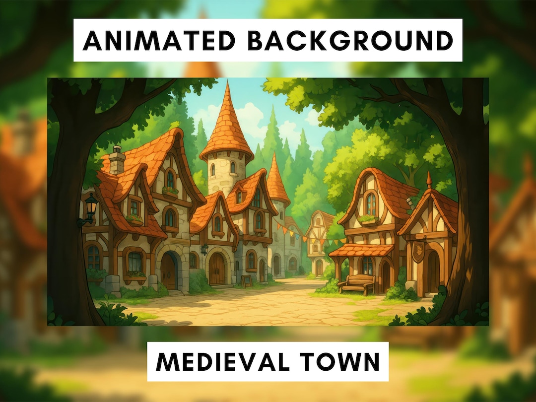 Animated Background for Twitch, Old Town, Medieval Fantasy Stream ...