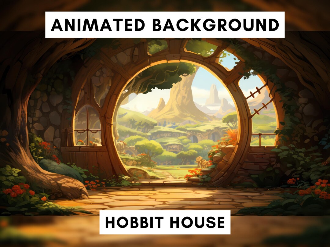 Animated Background for Twitch, Hobbit House, Treehouse View, Forest ...
