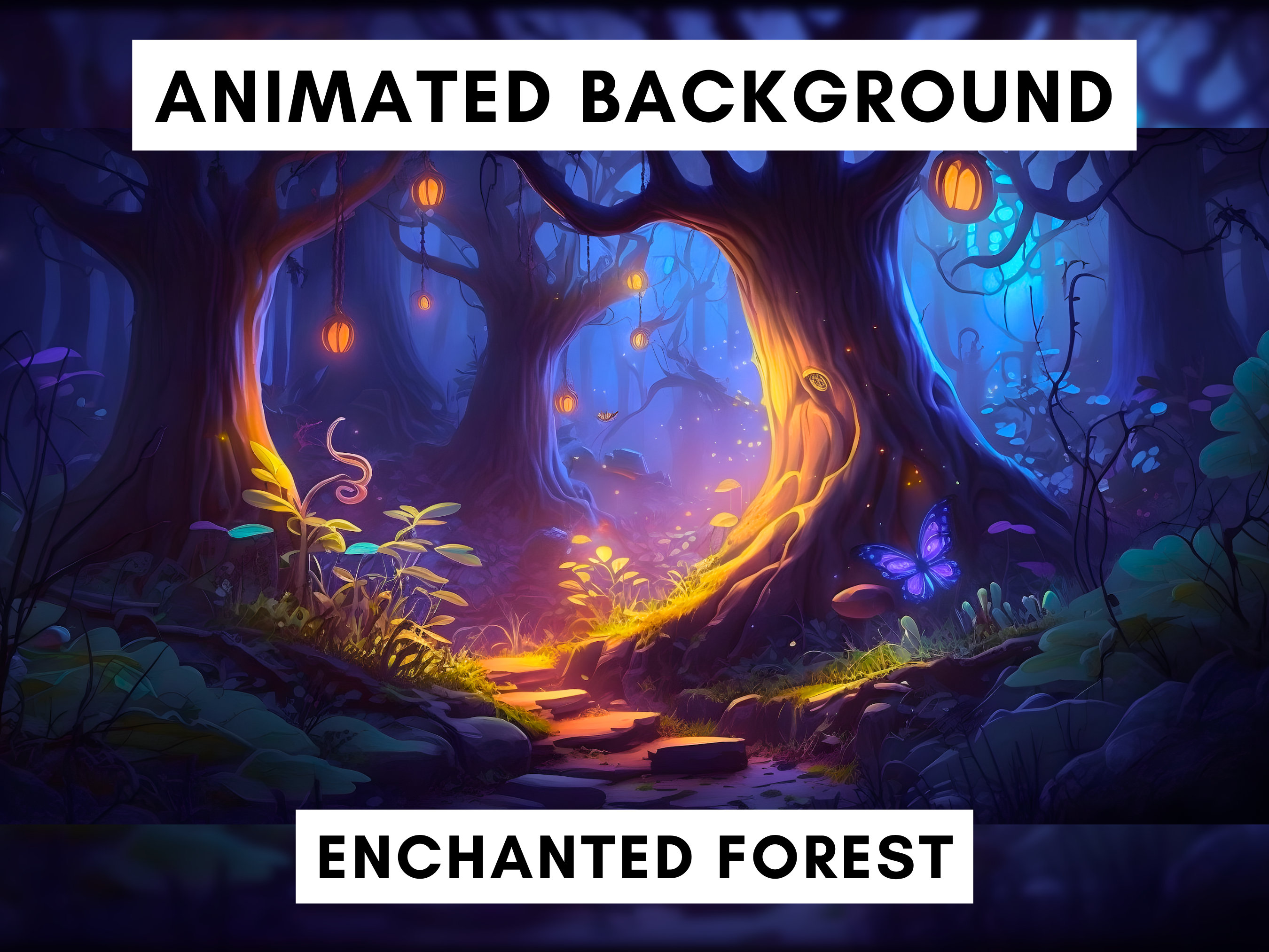Vtuber Animated Background for Twitch, Enchanted Forest, Vtuber ...