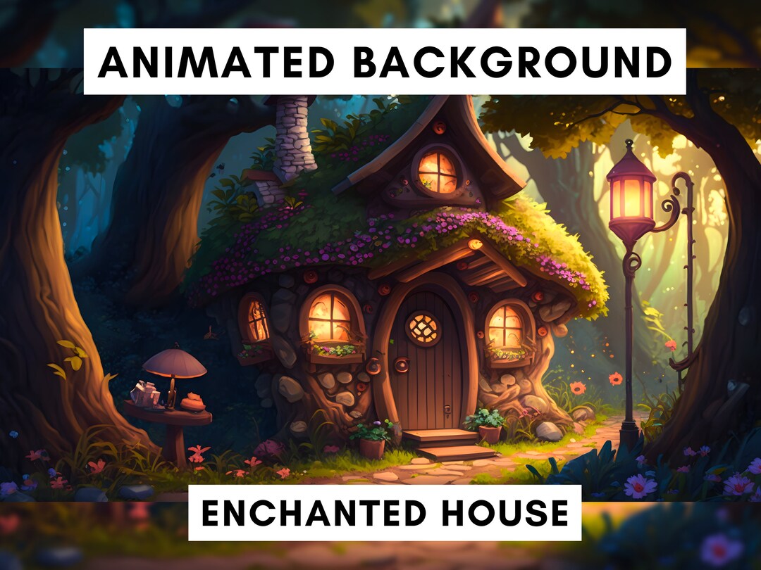 Animated Background for Twitch, Enchanted House, Vtuber Background ...