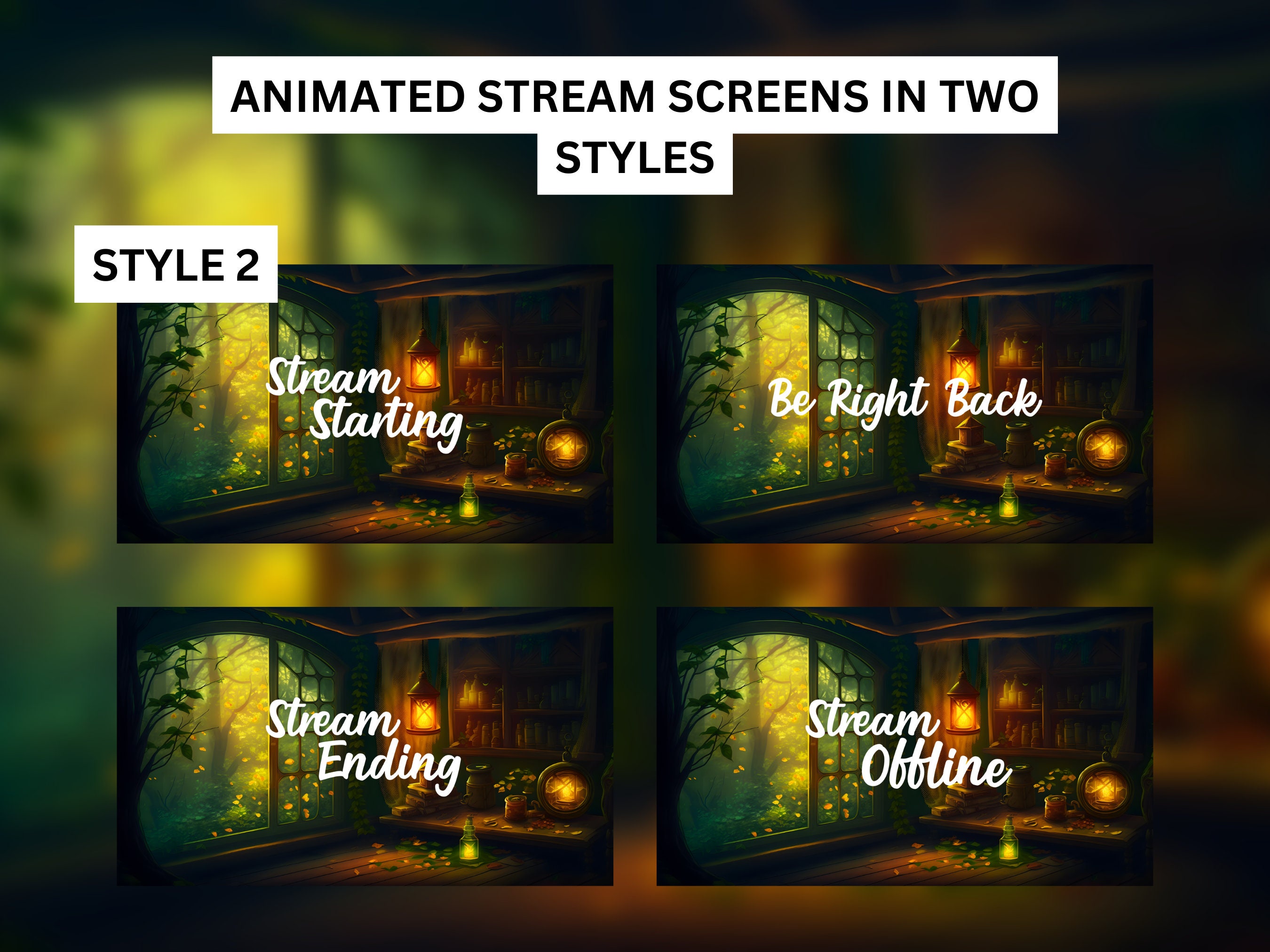 Animated Stream Scenes for Twitch Animated Screens Twitch - Etsy