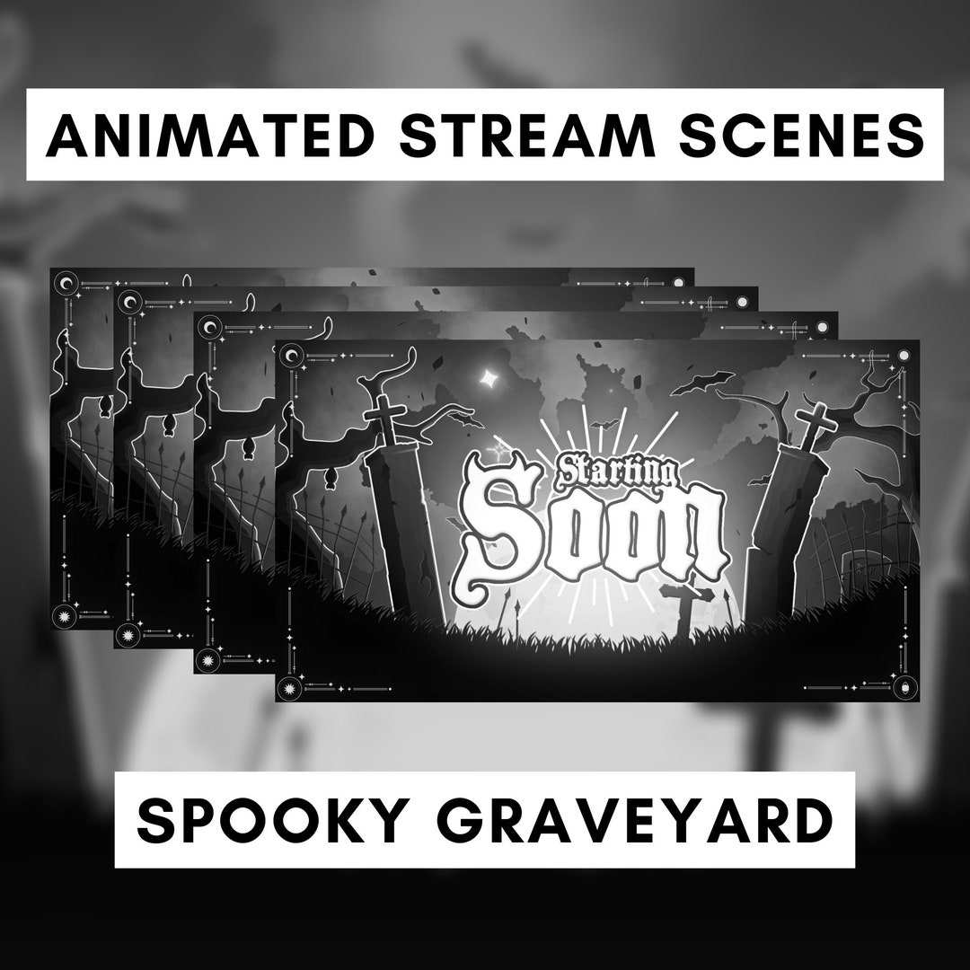 Animated Stream Scenes for Twitch, Spooky Animated Screens Twitch ...