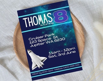 Printable Galactic Space Themed Birthday Kids Invitation - Etsy