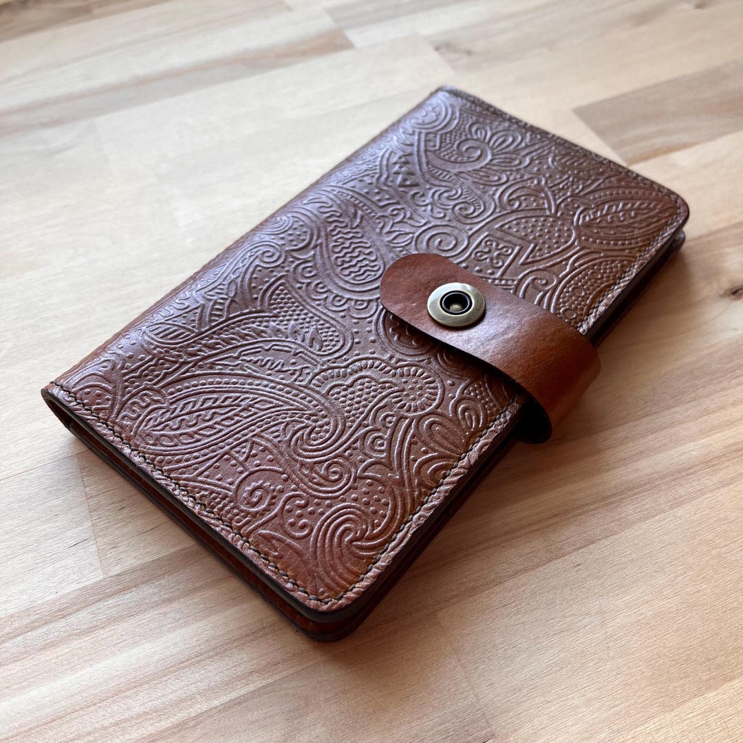 Handmade Paisley Leather Wallet - Etsy