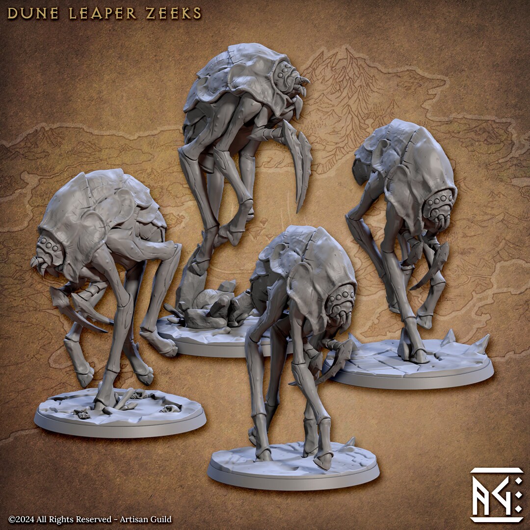 Zeek set of 4 Tabletop Miniatures Dungeons & Dragons Dnd Pathfinder RPG - Etsy