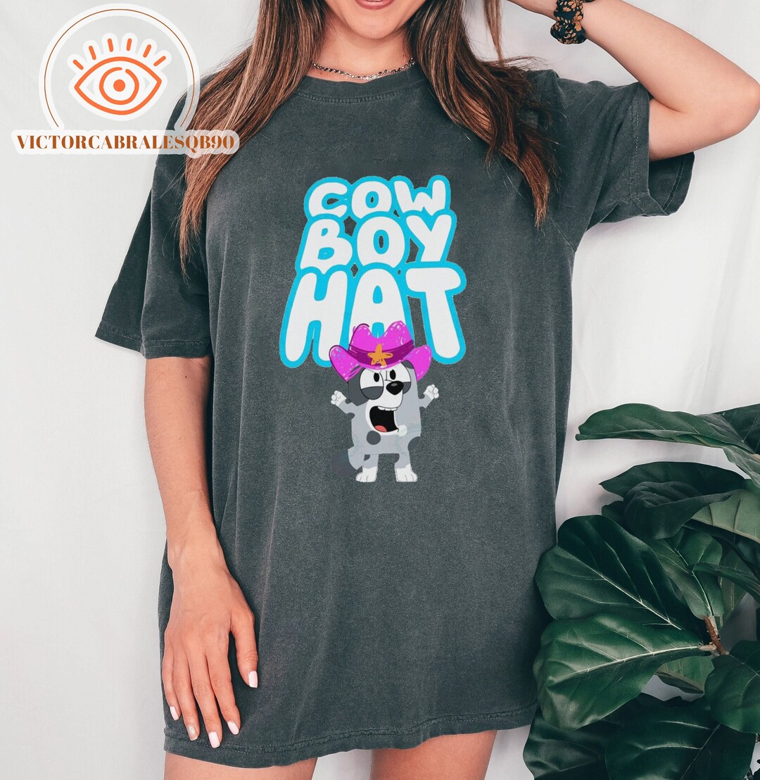 Muffin's Cowboy Hat Shirt Bluey Faceytalk S03E23 Shirt - Etsy