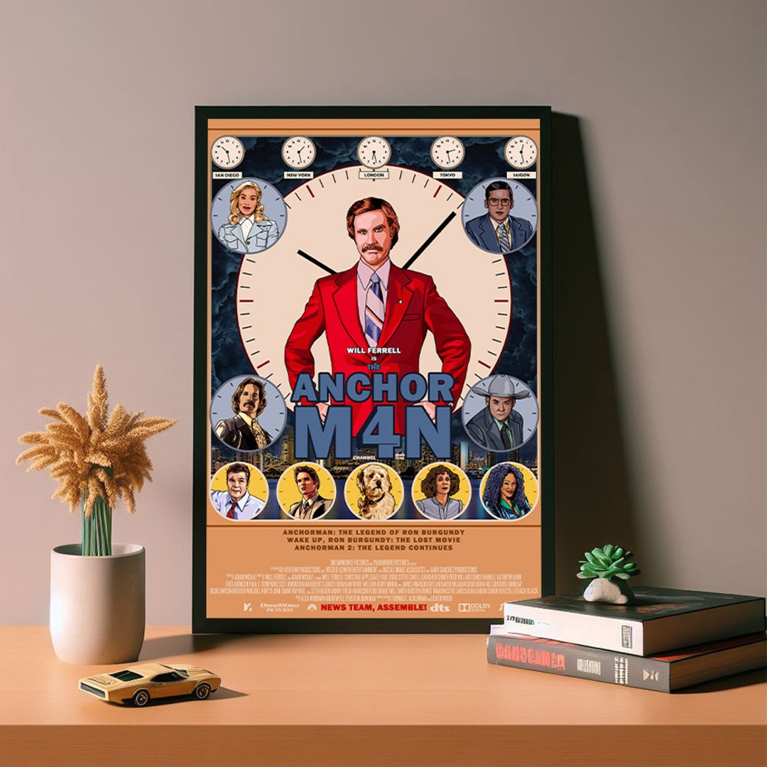 Anchorman Movie Poster, High Quality Canvas Poster, Anchorman Classic Movie Poster Print - Etsy