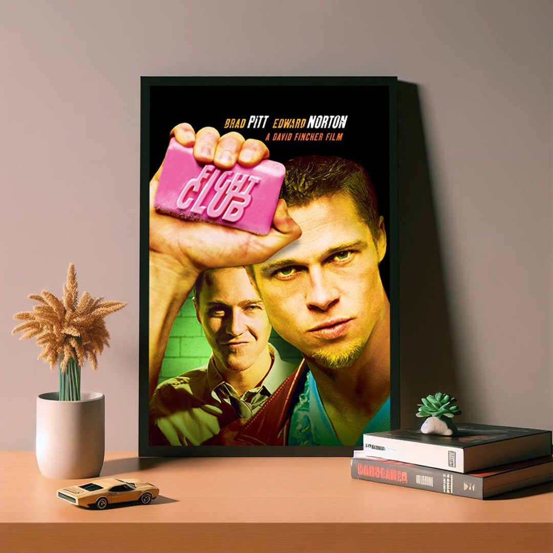 Fight Club Movie Poster, High Quality Canvas Poster, Fight Club Classic ...