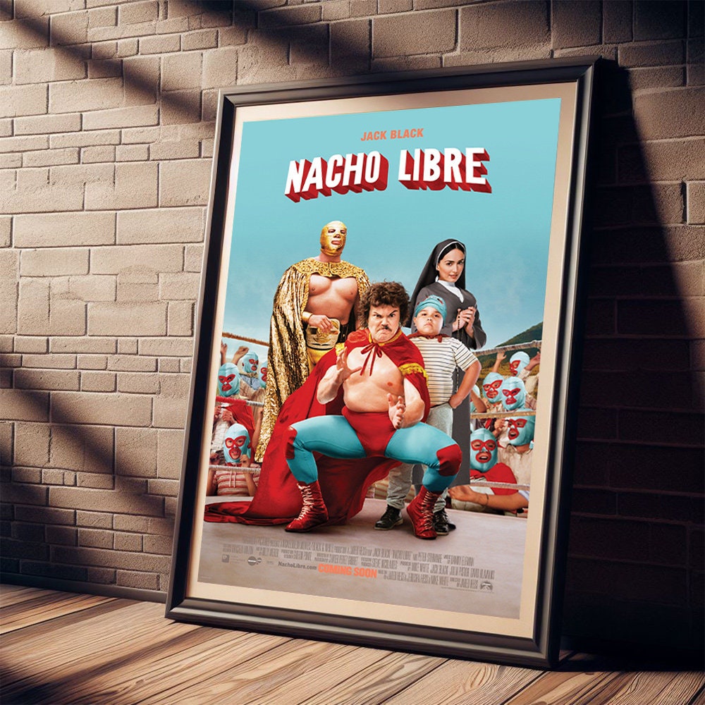 Nacho Libre Movie Poster High Quality Canvas Poster Nacho - Etsy