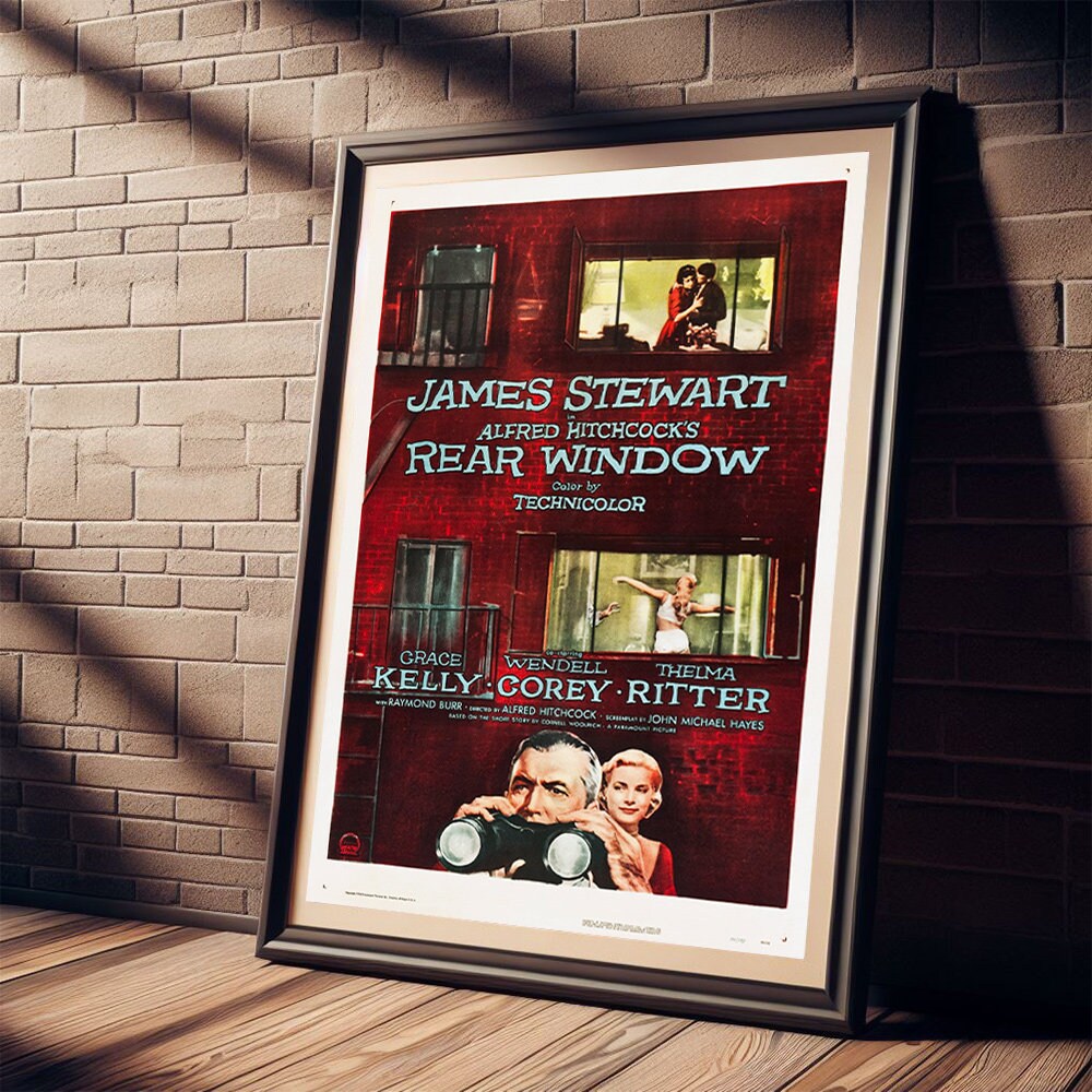 Rear Window Movie Poster, High Quality Canvas Poster, Rear Window ...