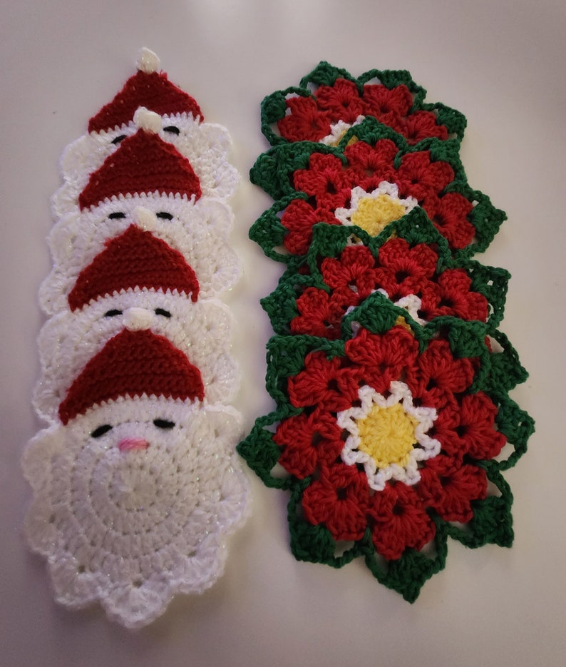 Crochet Christmas Coasters - Etsy