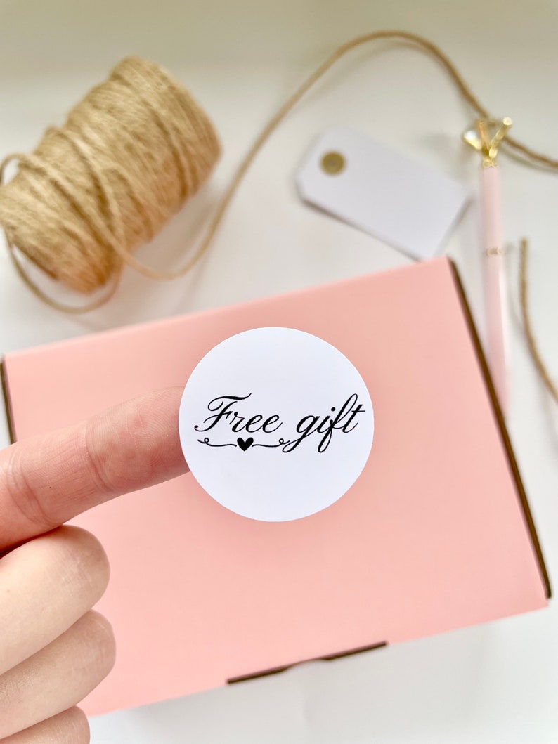 Free Gift Sticker 38mm Labels Small Business Thank You - Etsy