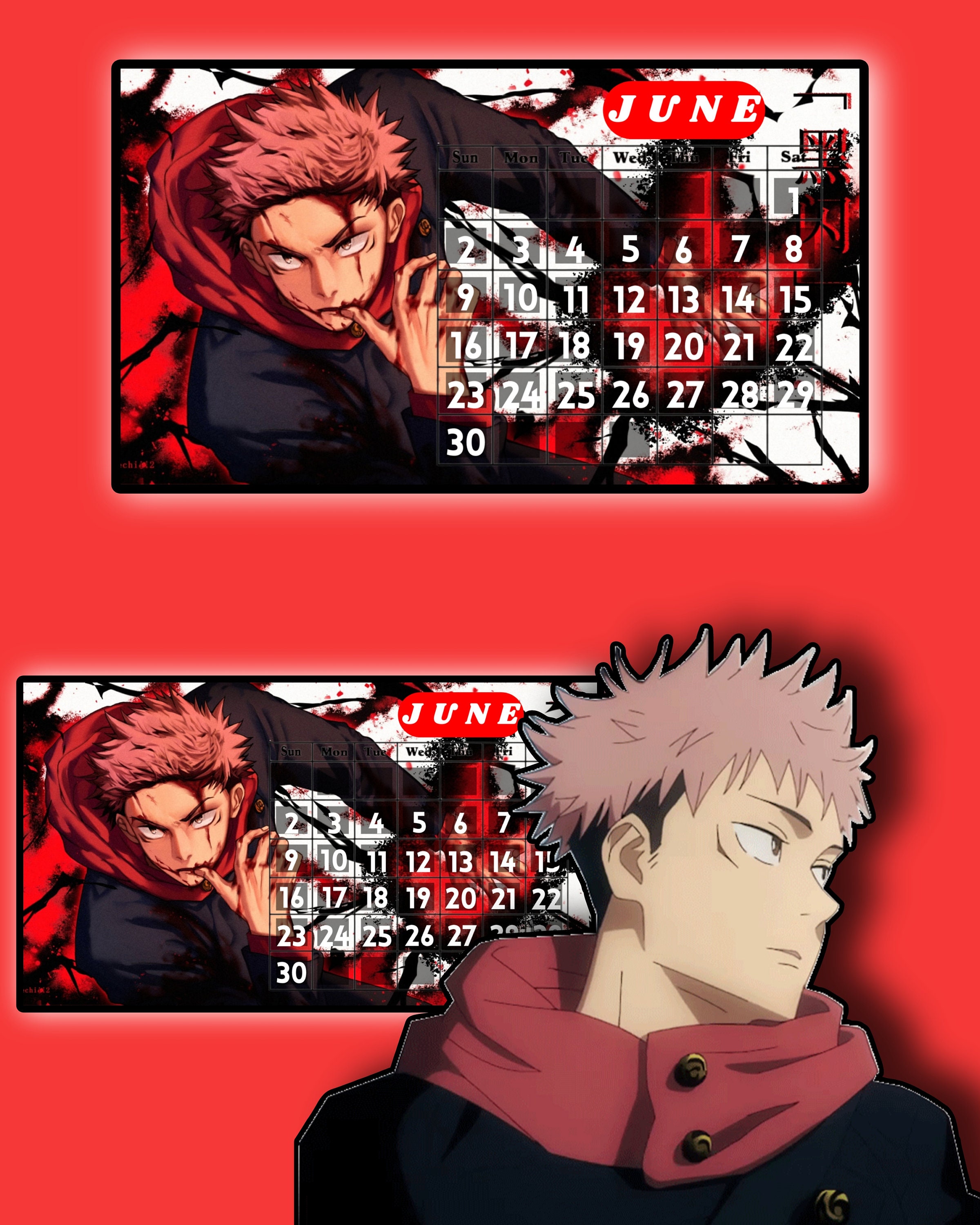 JUJUTSU KAISEN CALENDER 2024, Jjk Calender 2024, Anime Calender 2024 ...