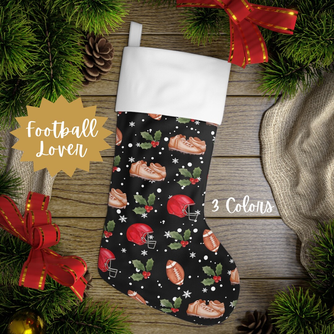 Christmas Football Stockings, Christmas Decoration, Game Day Stockings ...