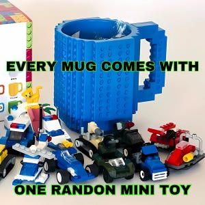 Build on Brick Mug, Funny DIY Novelty Cup With Building Blocks ...