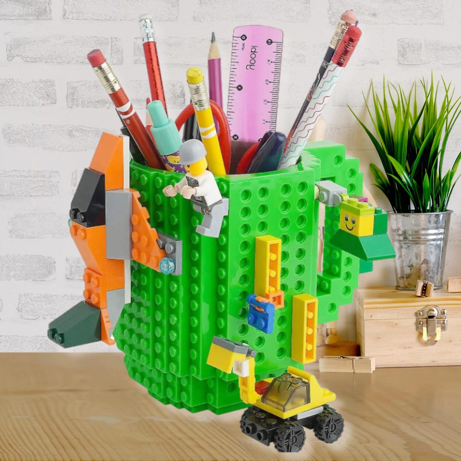 Build on Brick Mug, Funny DIY Novelty Cup With Building Blocks ...