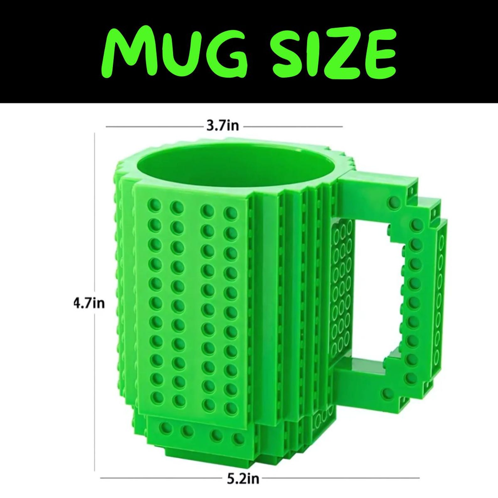 Build-on Brick Coffee Mug, Funny DIY Novelty Cup With Building Blocks ...