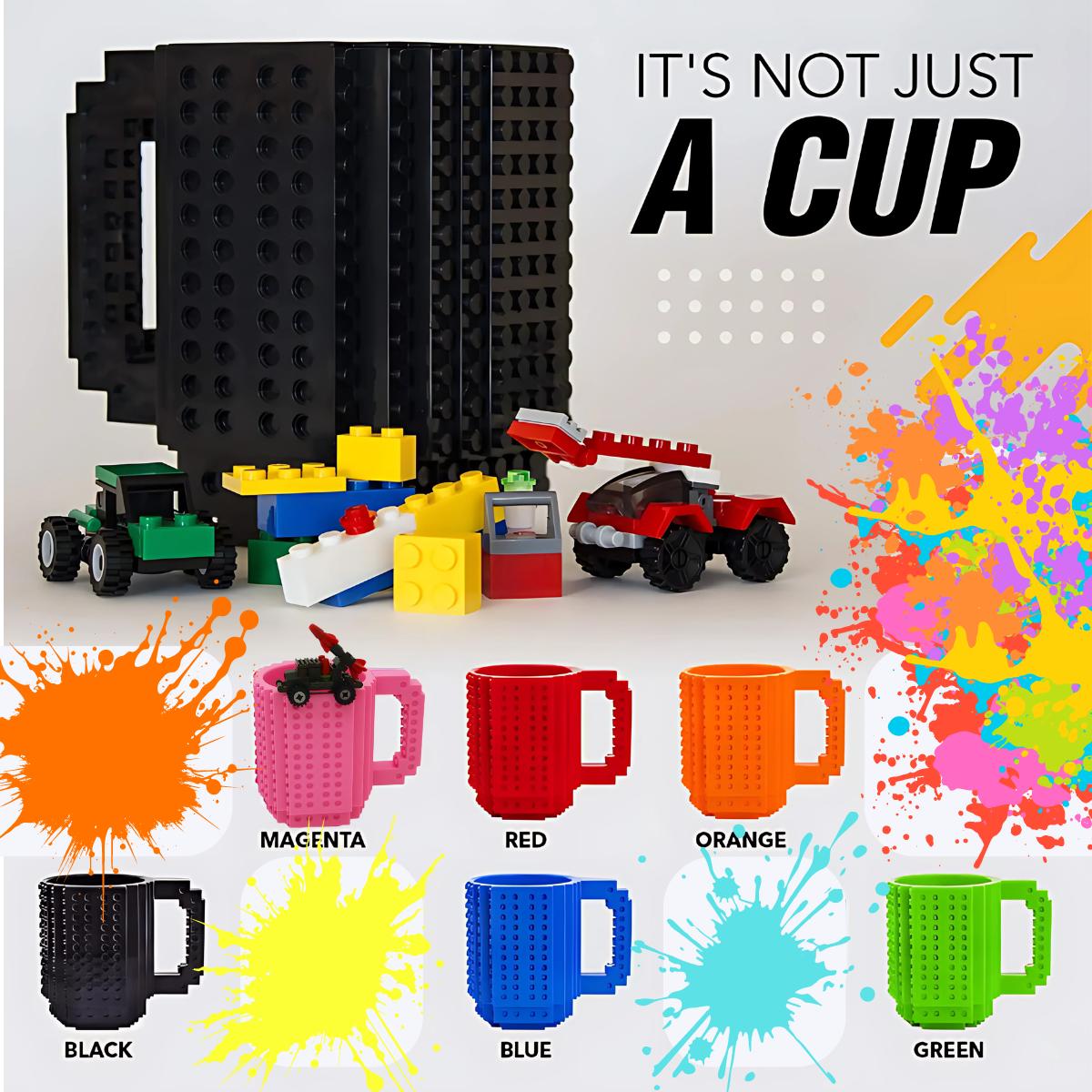Build-on Brick Coffee Mug, Funny DIY Novelty Cup With Building Blocks ...