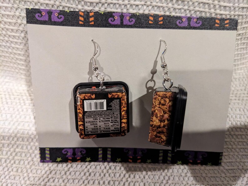 Mini Brands Hormel Black Label Bacon Crumbles Container Earrings - Etsy