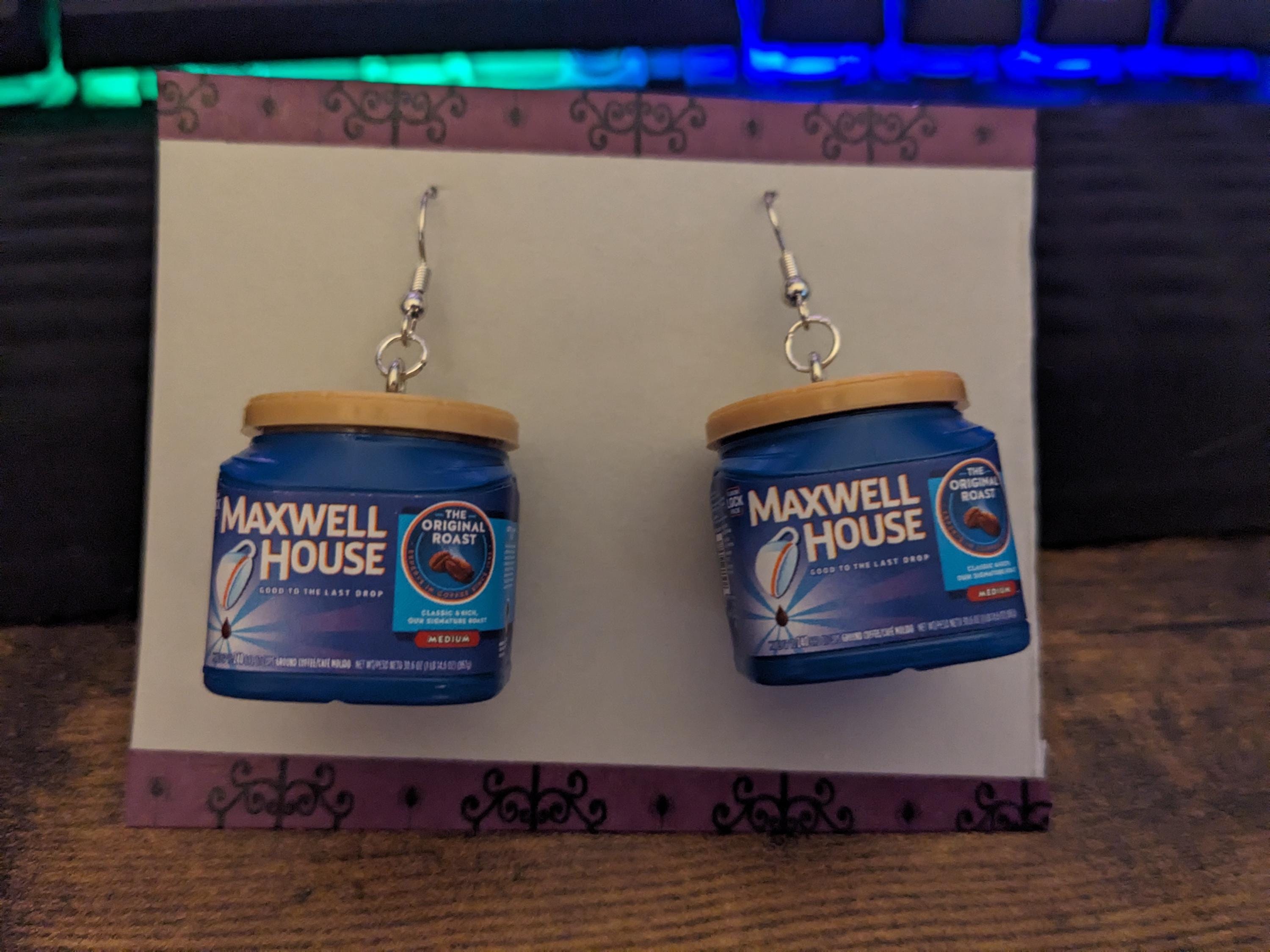 Mini Brands Maxwell House Coffee Can Earrings - Etsy
