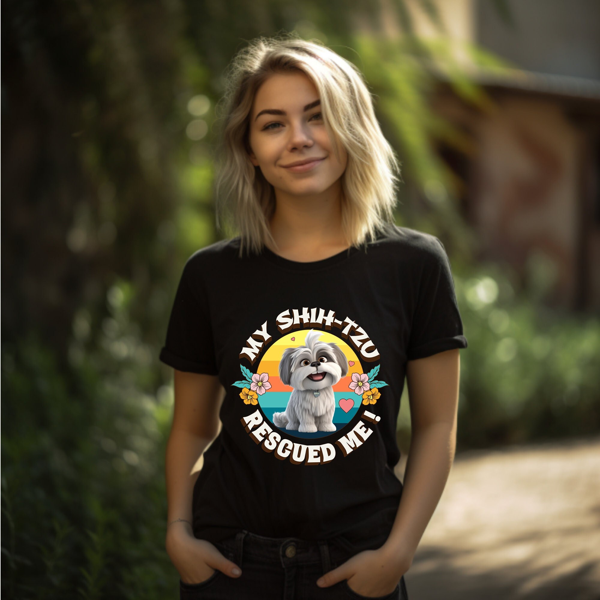 My Shih-tzu Rescued Me T-shirt, Custom ASPCA Donation T-shirt, Support ...