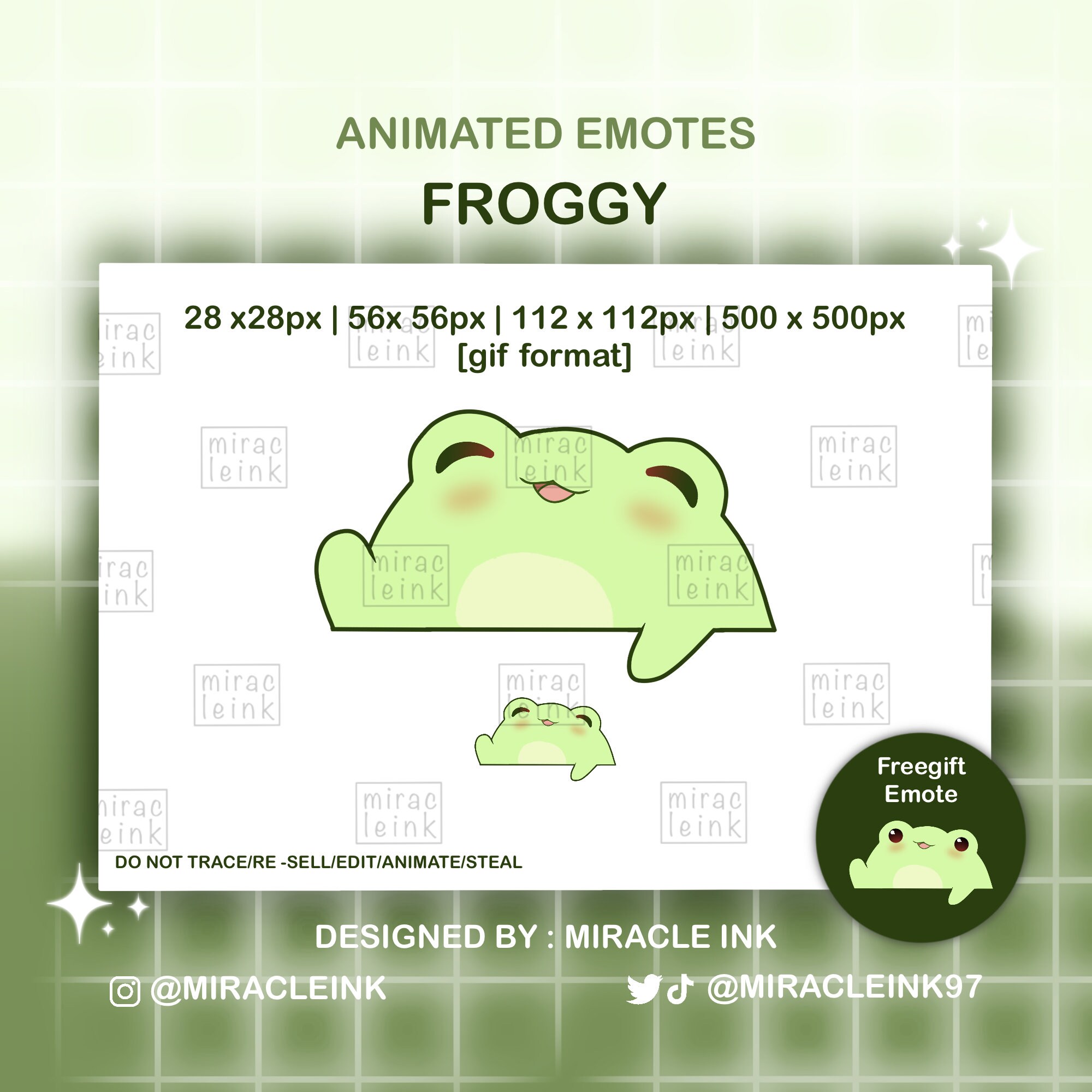 Bongo Frog Animated Emote Bongo Animated Emote Cute Animated Emote ...