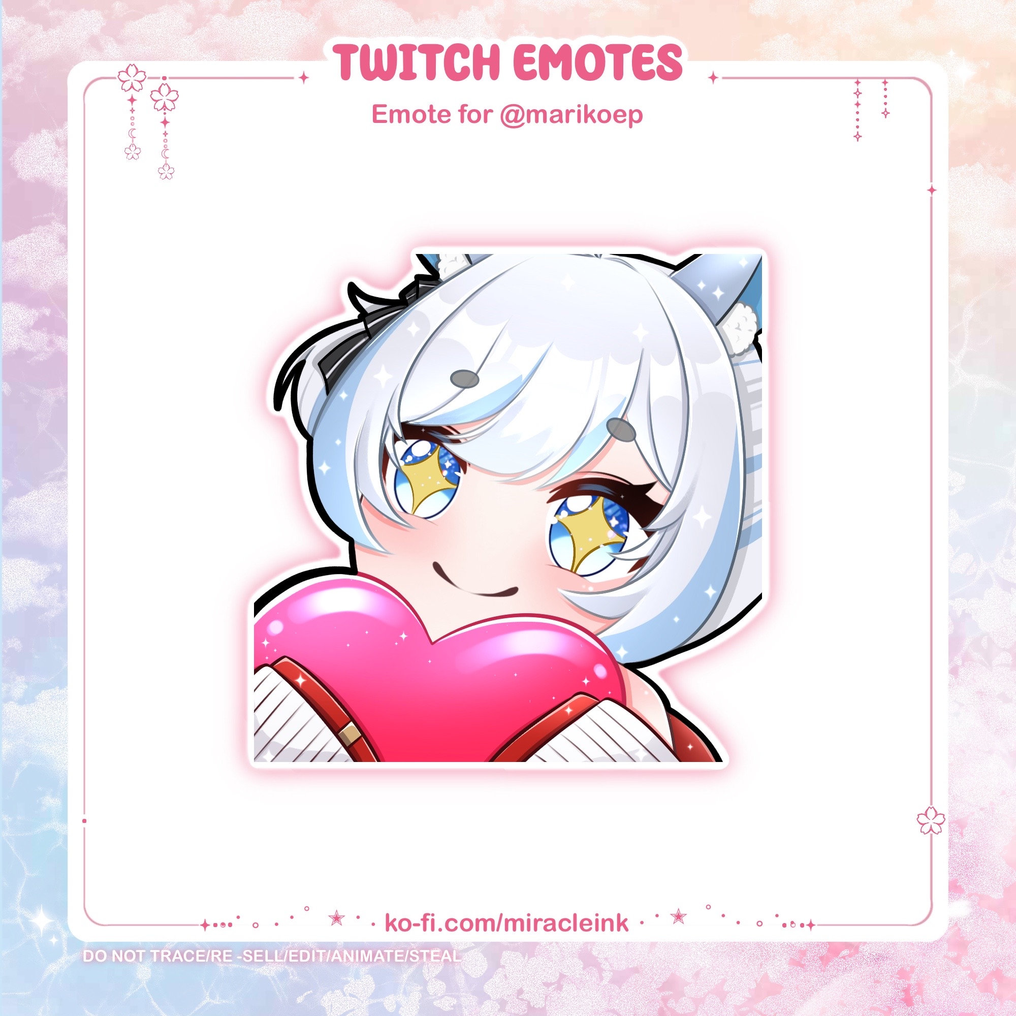 Custom Twitch Emote | Cute Aesthetic Emote Streamers | Twitch | Discord ...