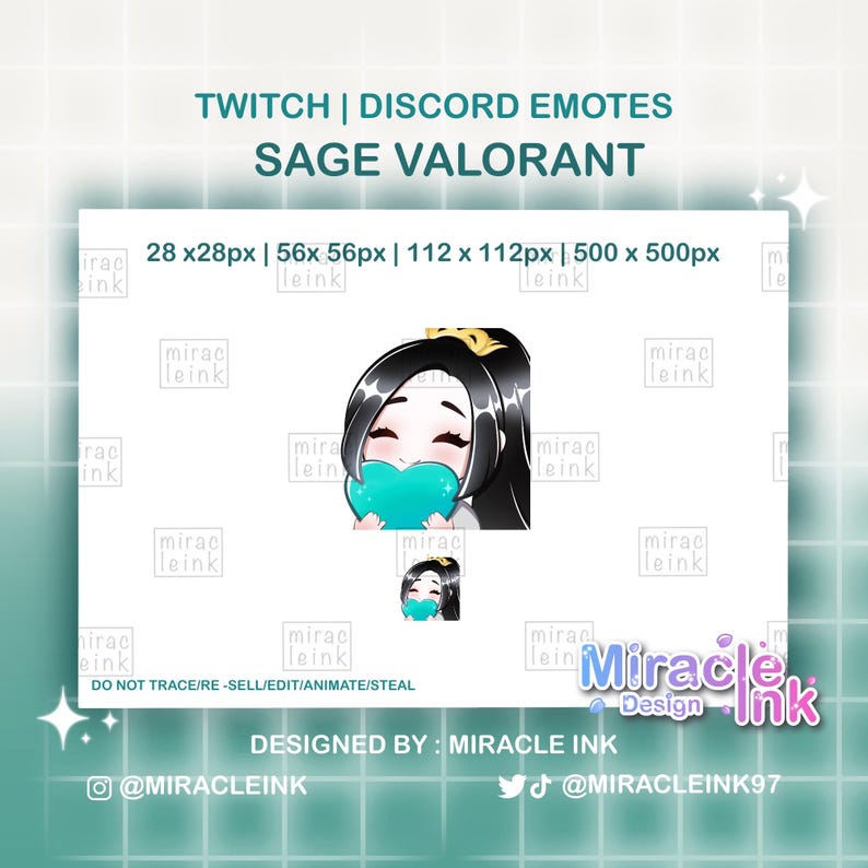 Sage Chibi Emotes | Twitch | Discord | Streaming | Cute Chibi Valorant ...