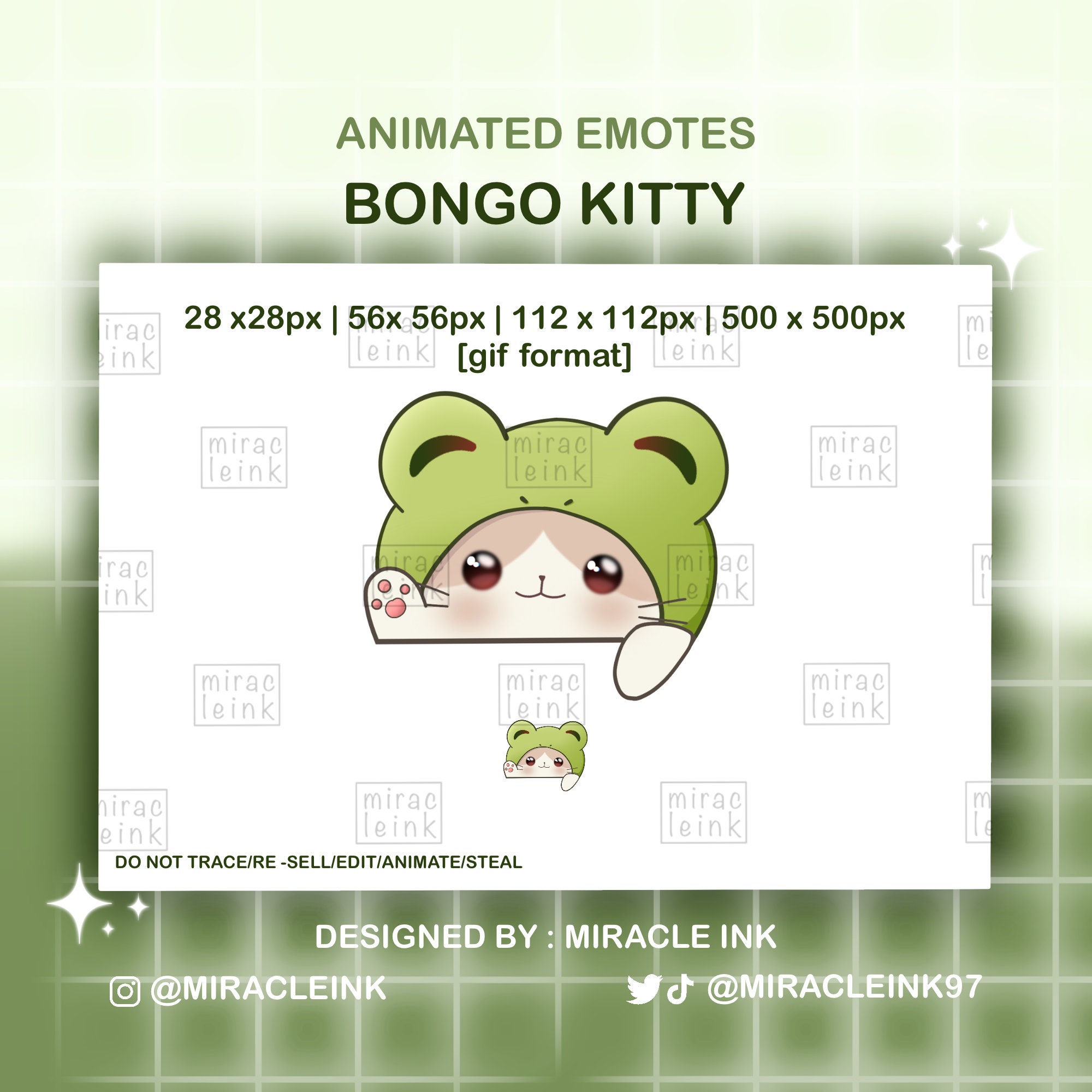 Bongo Kitty Animated Emote Bongo Animated Emote Cute Animated Emote ...