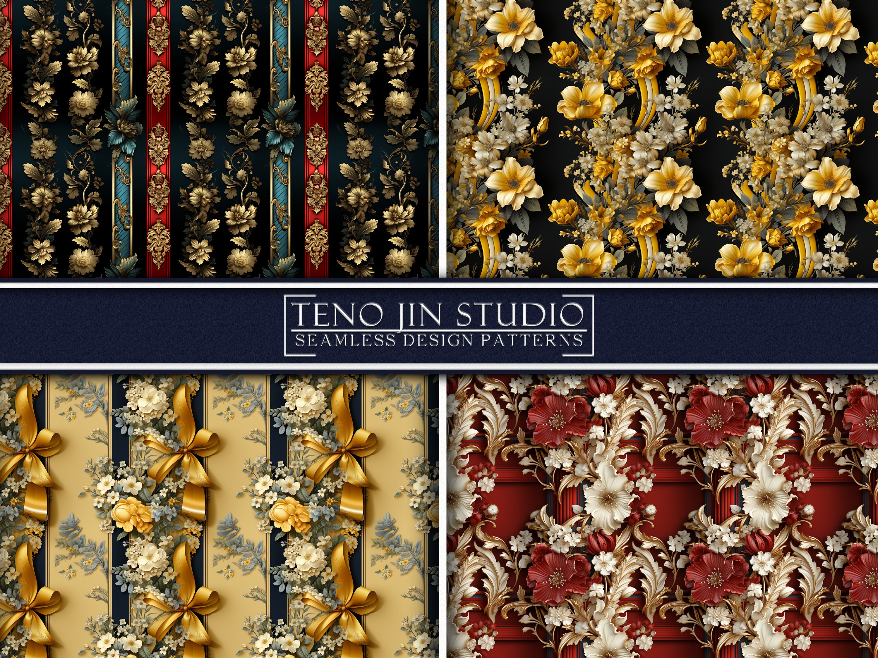 Border Design Patterns, Seamless Paper, Digital Download, Repeating ...