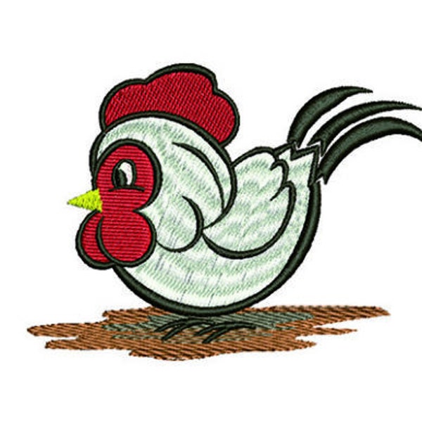 Chicken Embroidery Design - Etsy