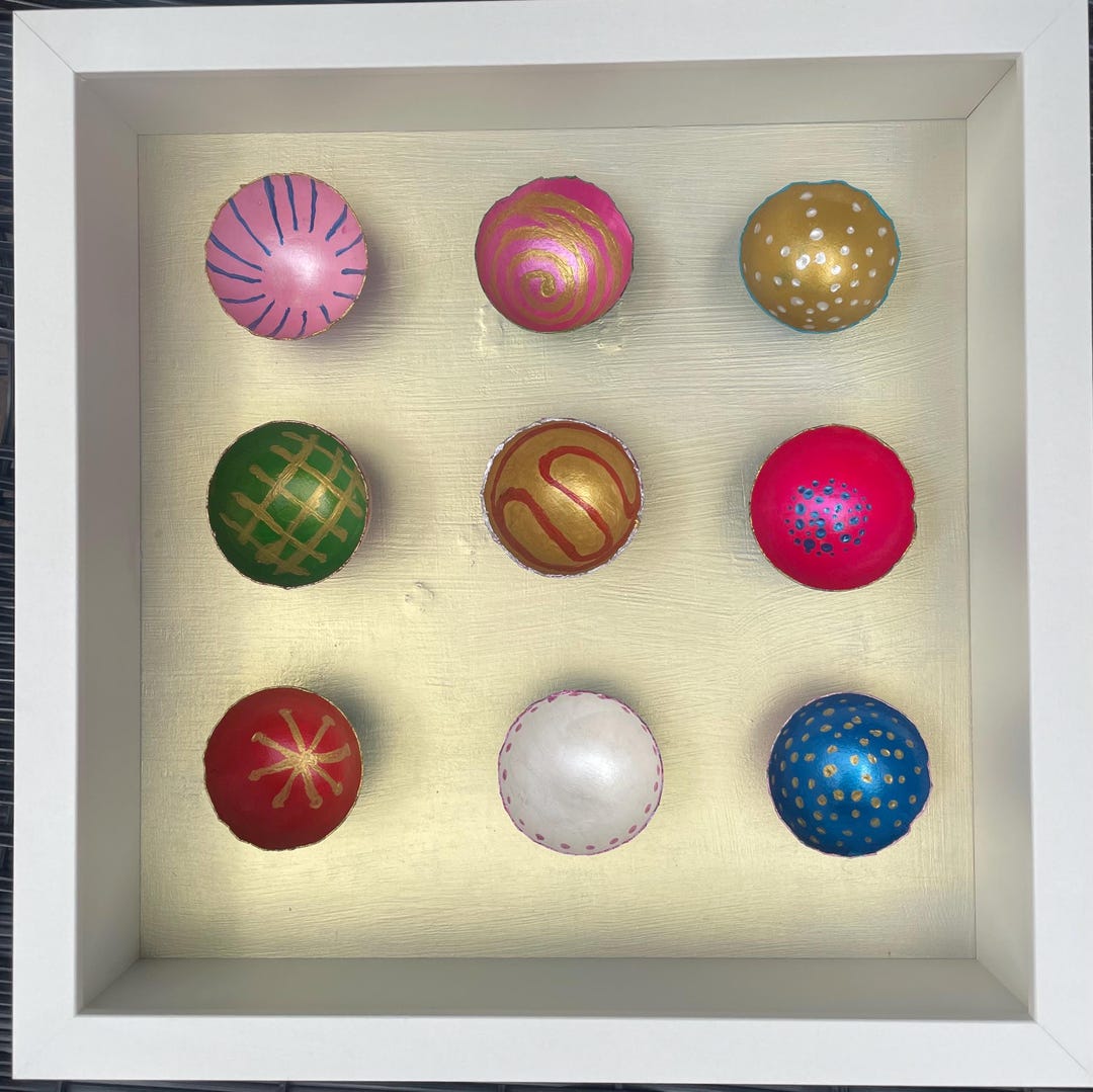 Colorful 3D Egg Shell Artwork in Deep Frame Box - Etsy