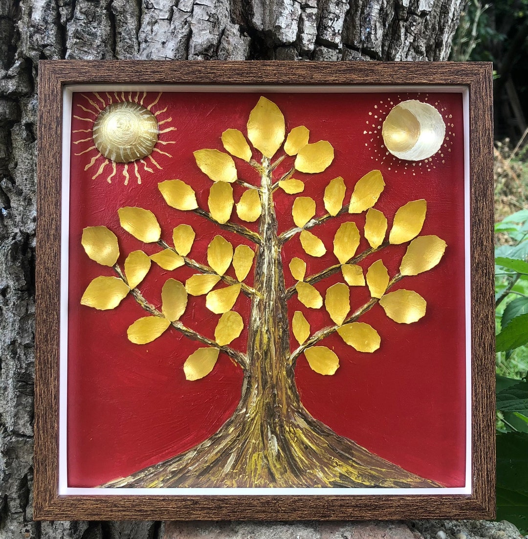 Tree of Life, World Tree. Mixed Media 3D Framed Eggshell Art, Hand Made ...