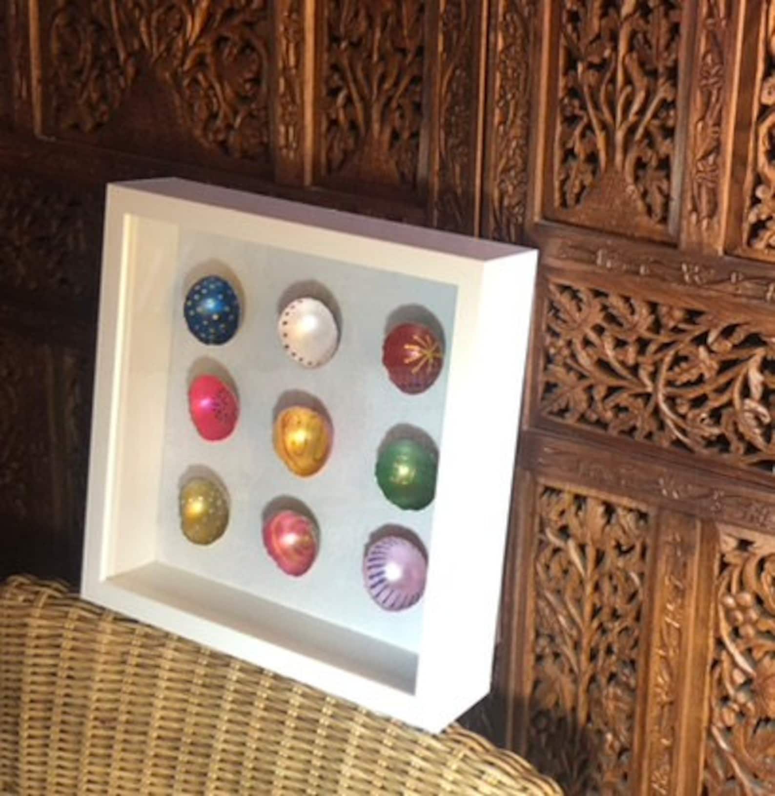 Colorful 3D Egg Shell Artwork in Deep Frame Box - Etsy