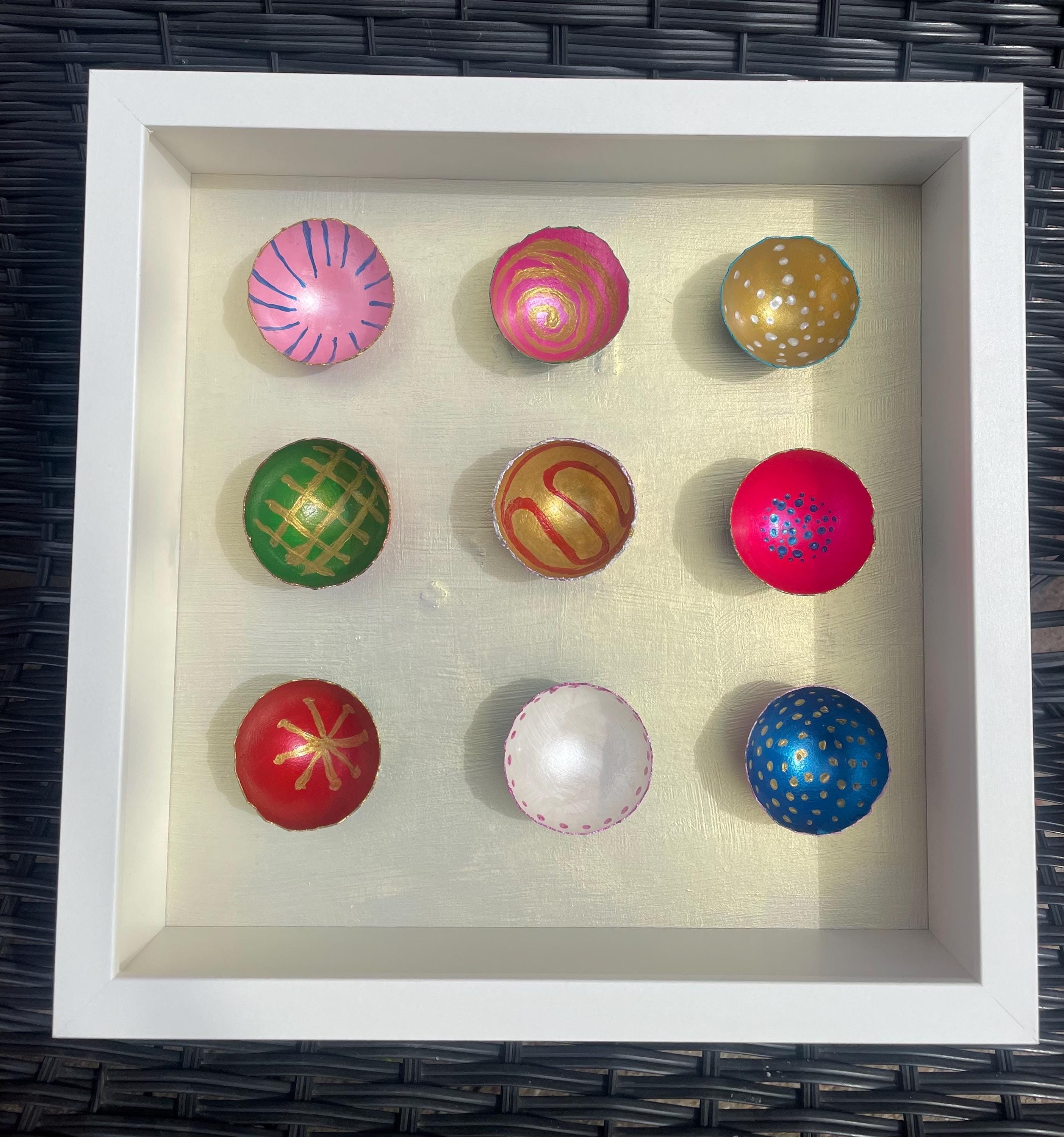 Colorful 3D Egg Shell Artwork in Deep Frame Box - Etsy